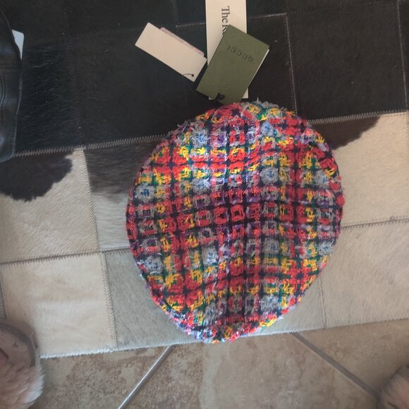 Gucci | Accessories | Gucci Tweed Beret New L 7980 | Poshmark